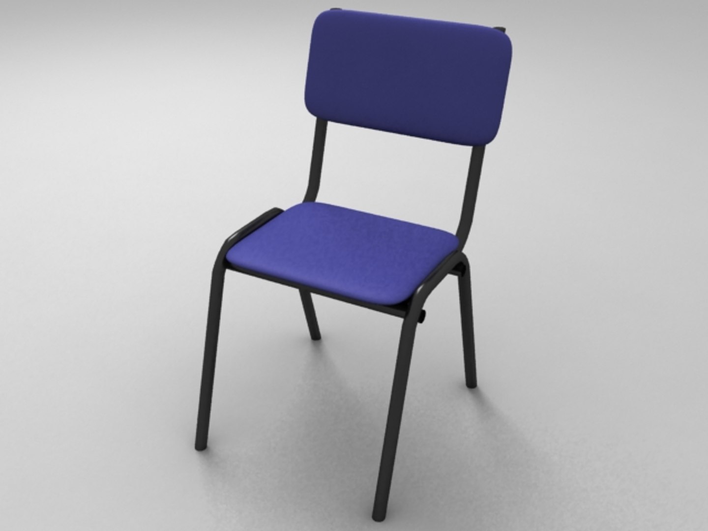maya student school chair polys