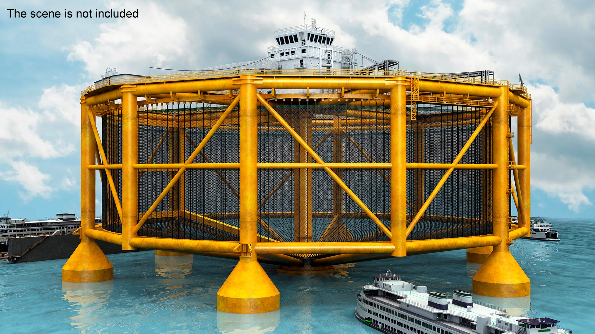 3D Ocean Farm 1 Offshore Fishfarm Model - TurboSquid 2160909