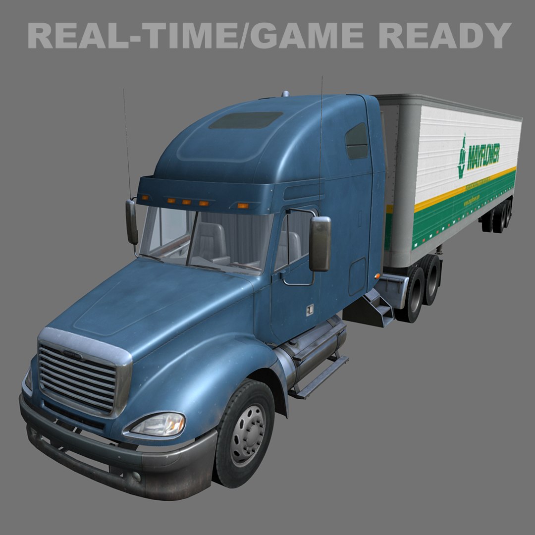 Time Freightliner Columbia 3d Model