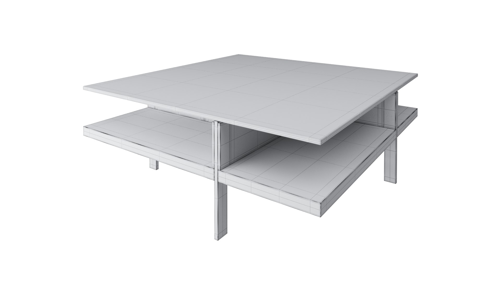 Terrace Square Coffee Table 3D - TurboSquid 2139569