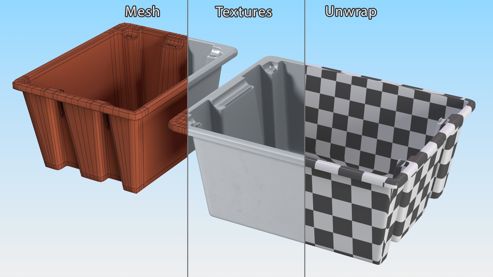 3D Stack And Nest Totes - TurboSquid 2073195