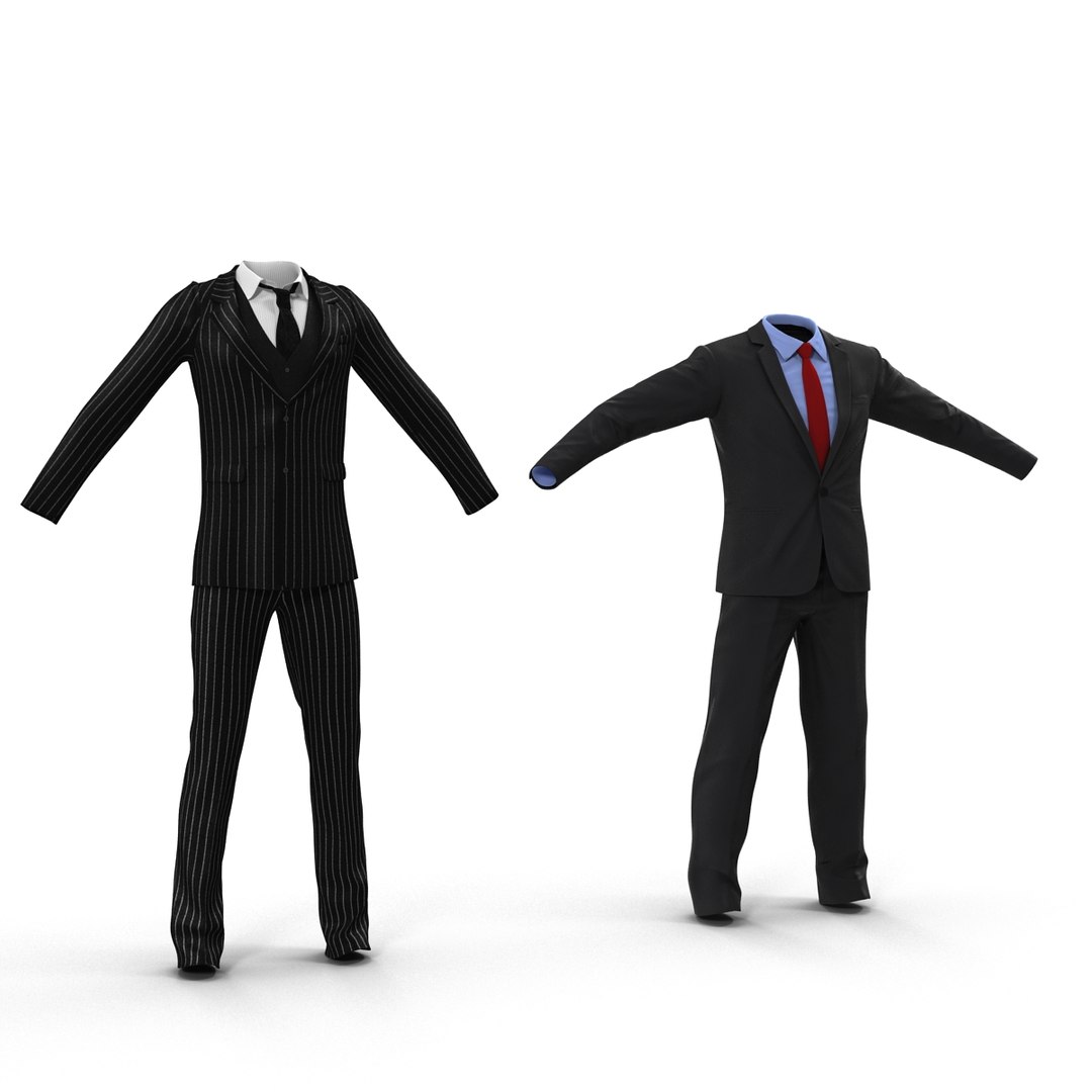 suits set business 3d model