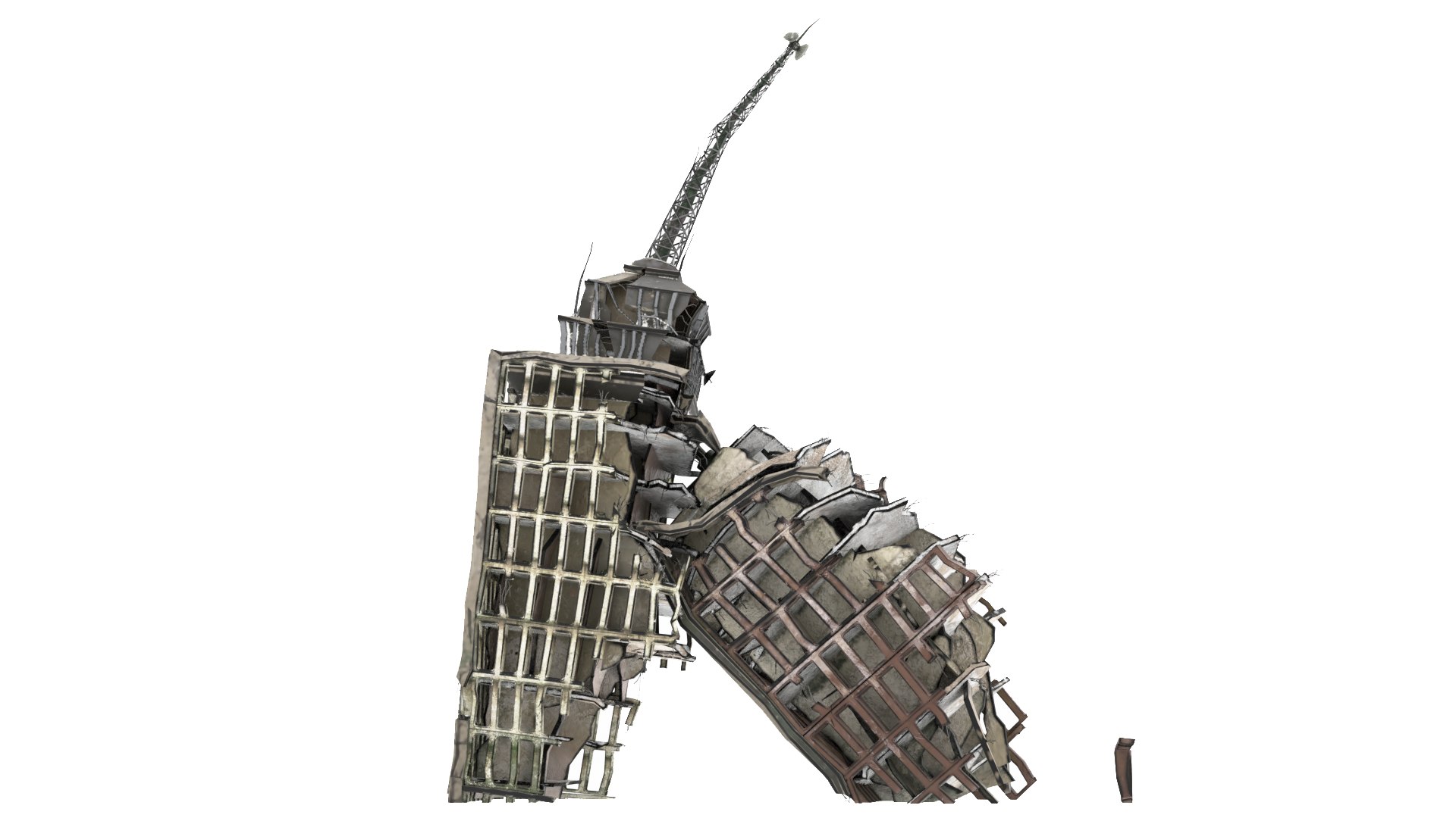3D Apocalyptic Collapsed Towers - TurboSquid 1804246