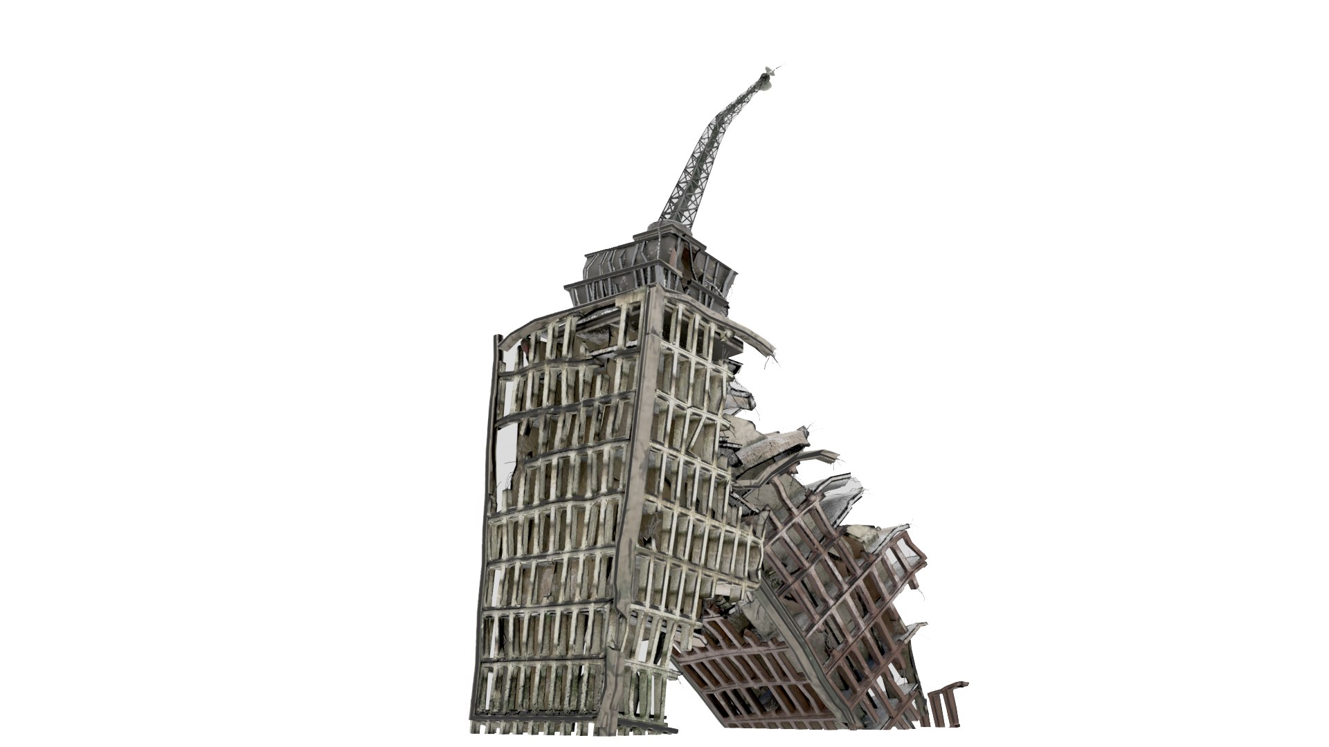 3D Apocalyptic Collapsed Towers - TurboSquid 1804246