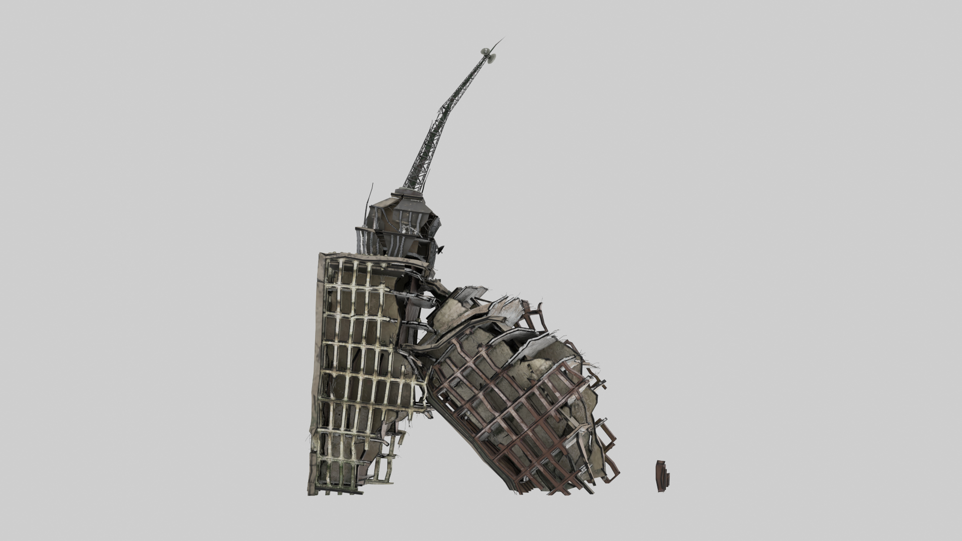 3D Apocalyptic Collapsed Towers - TurboSquid 1804246