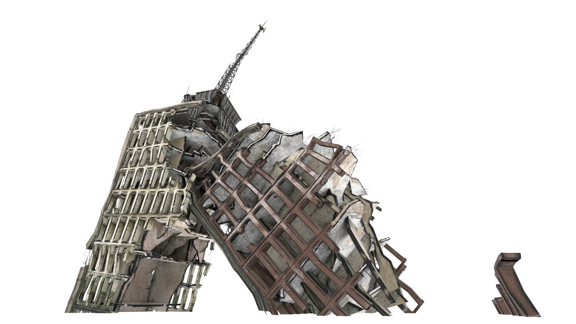 3D Apocalyptic Collapsed Towers - TurboSquid 1804246