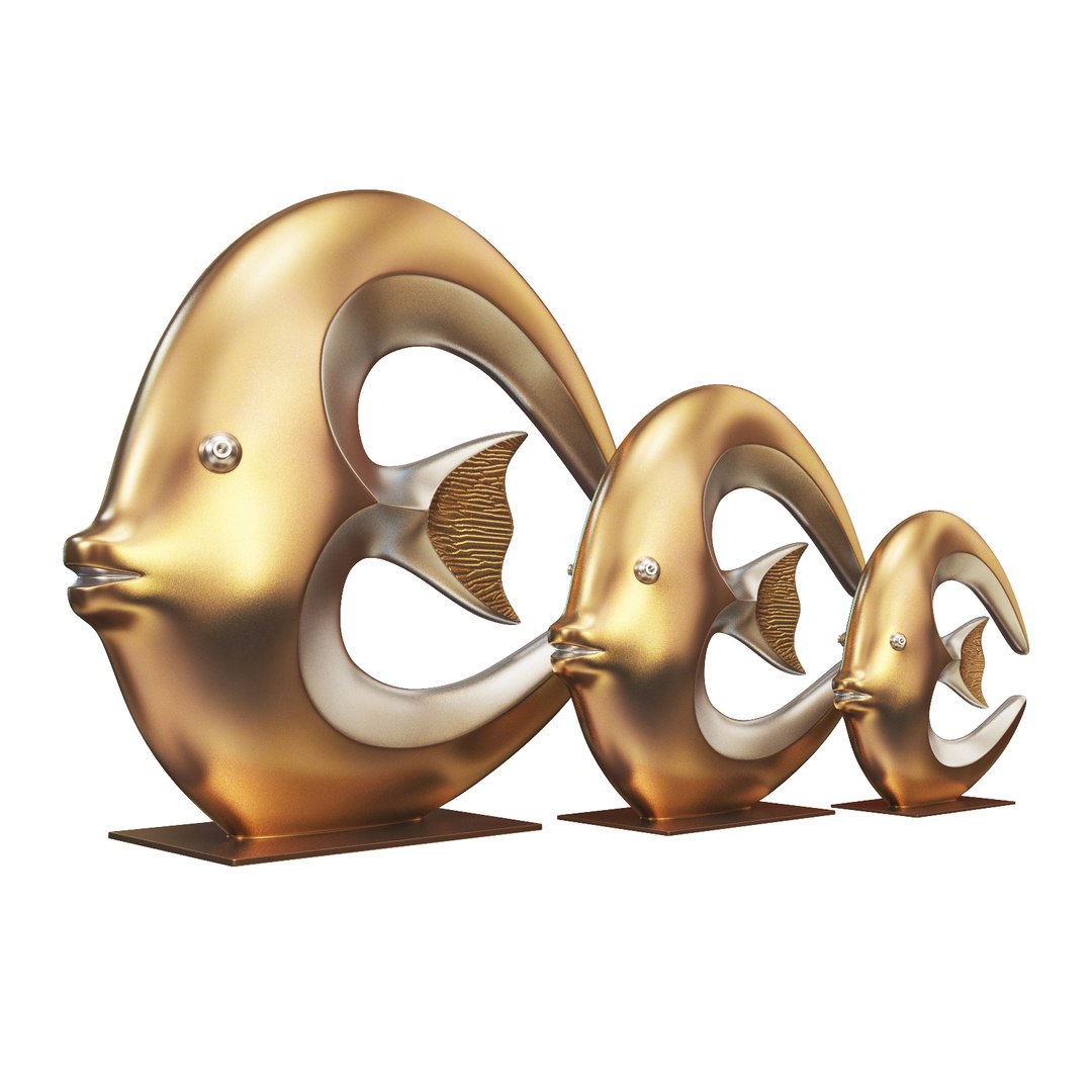 Fish statuette 3D model - TurboSquid 1249076