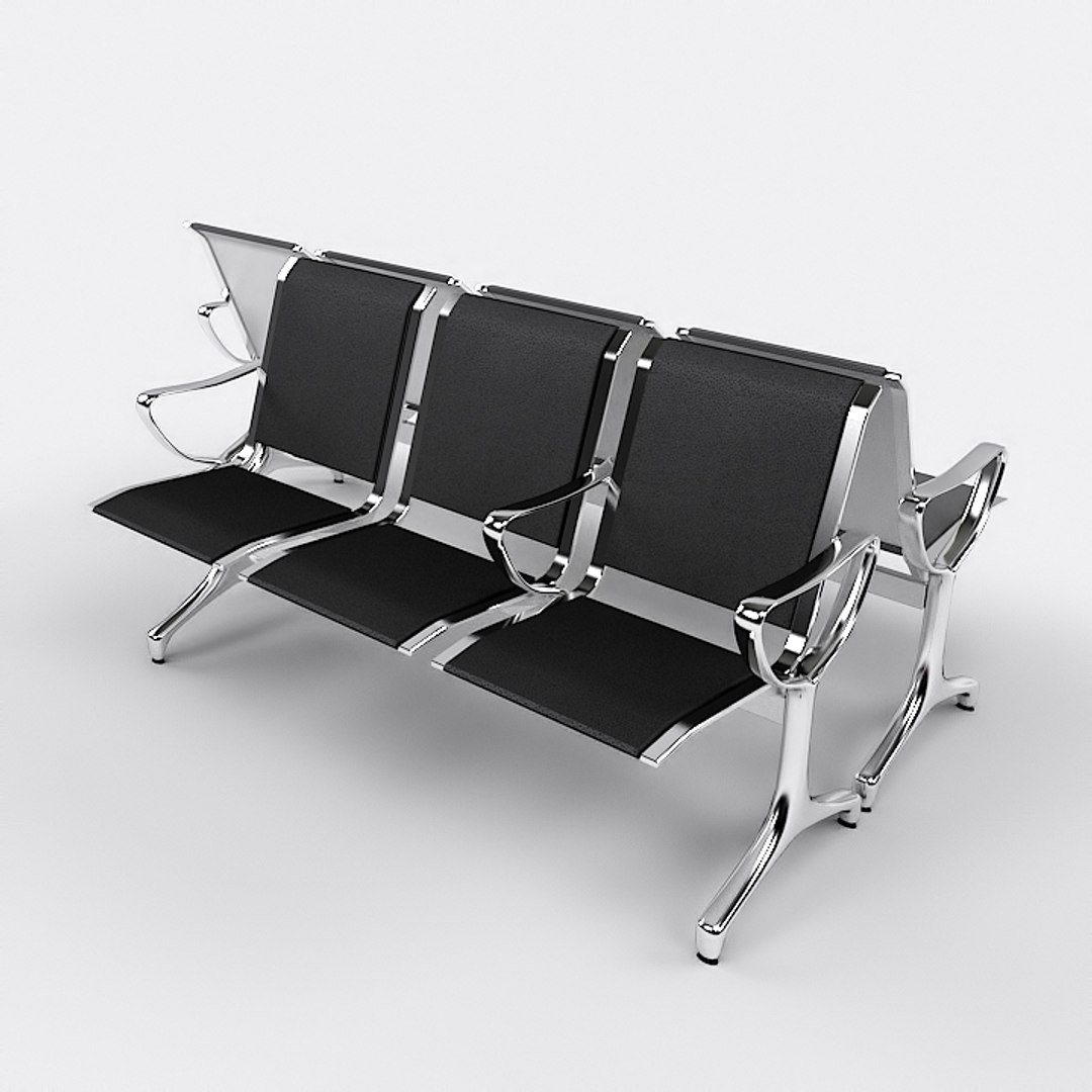 3d Waiting Chairs Model