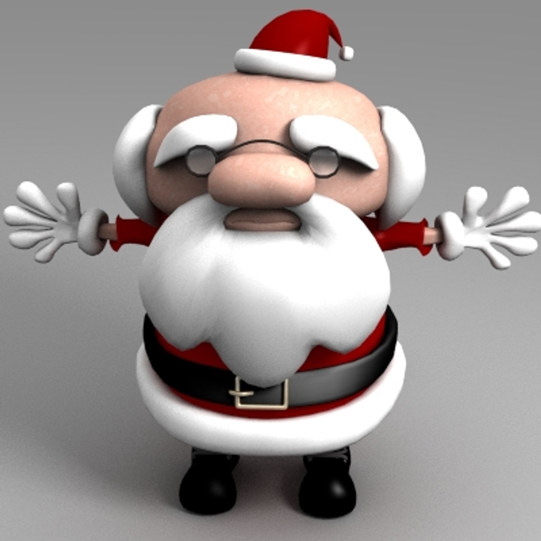 holiday santa sled 3d model