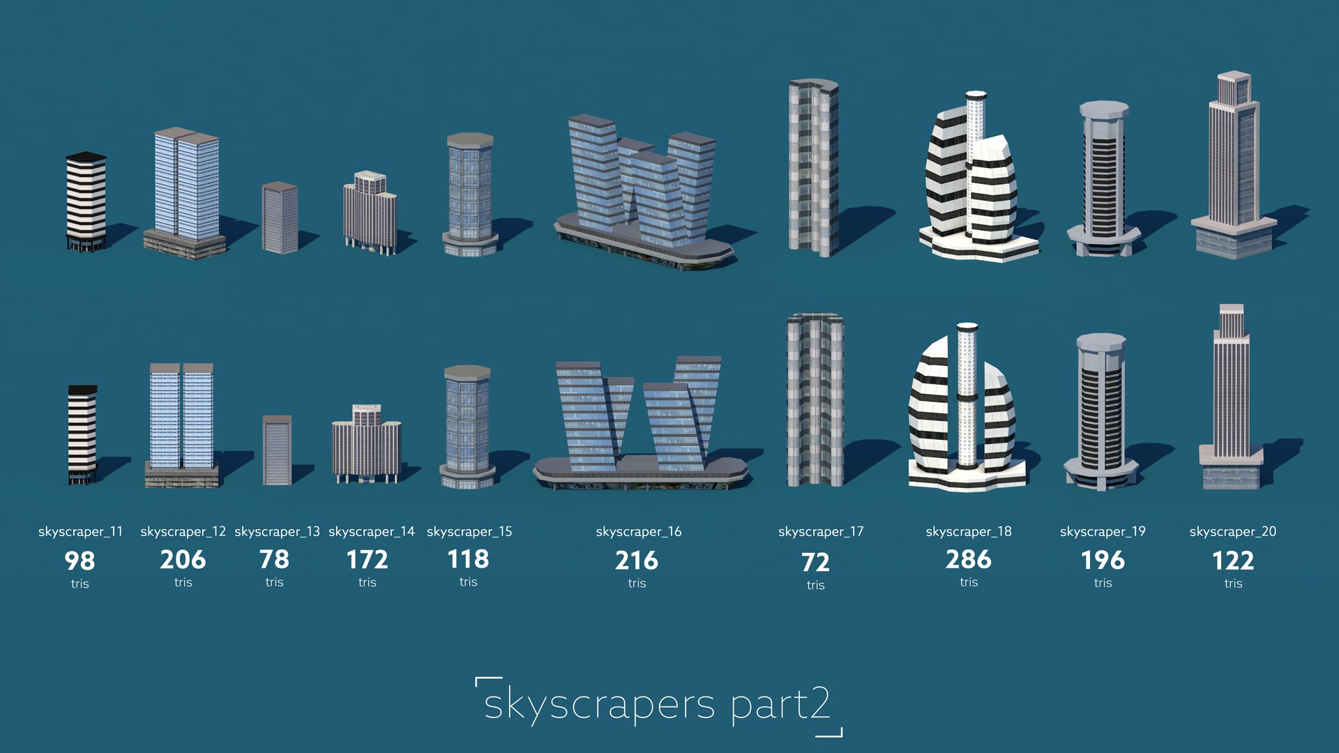 Pack Buildings City Model - TurboSquid 1219392