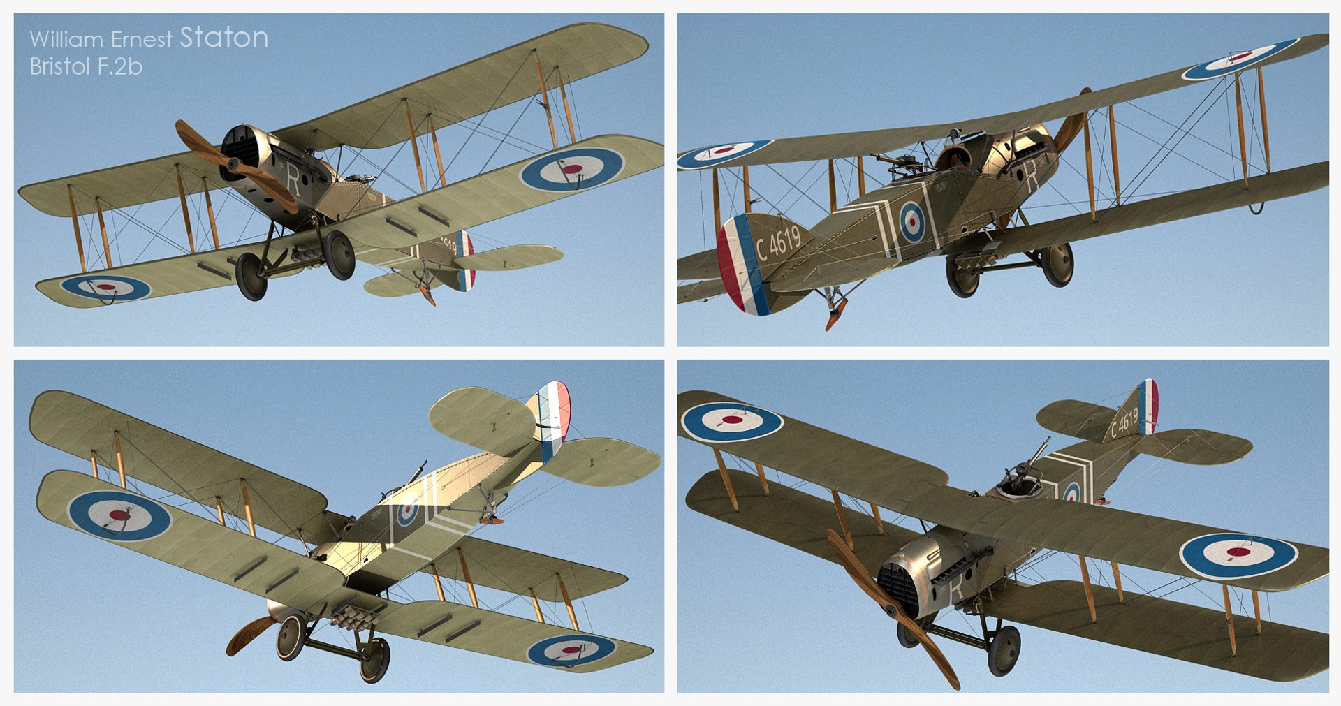 3D Ww1 Aces England Fighter Aircraft - TurboSquid 1423940