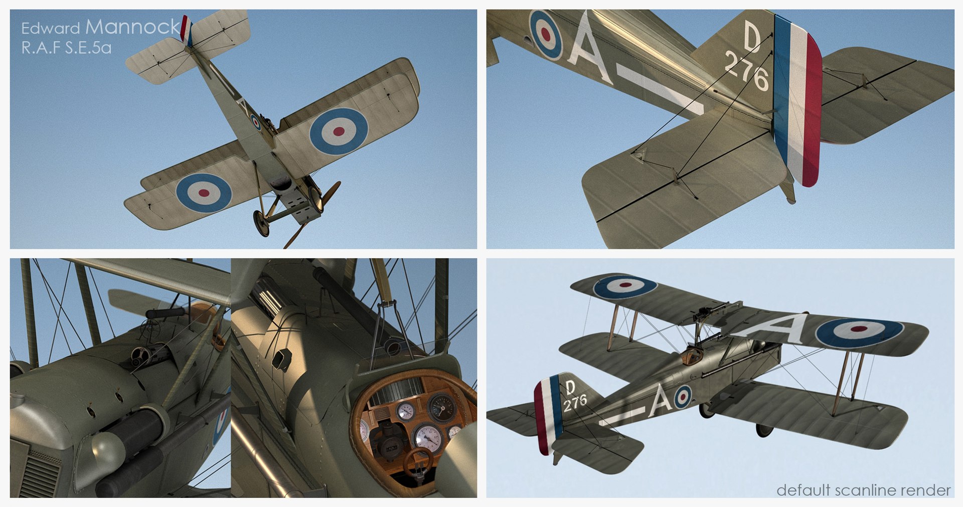 3D Ww1 Aces England Fighter Aircraft - TurboSquid 1423940