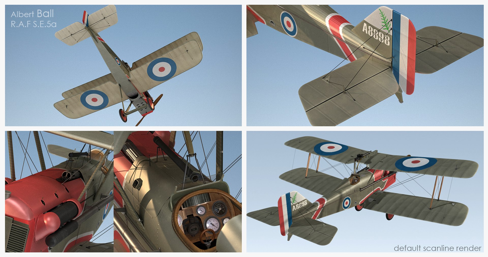 3D Ww1 Aces England Fighter Aircraft - TurboSquid 1423940