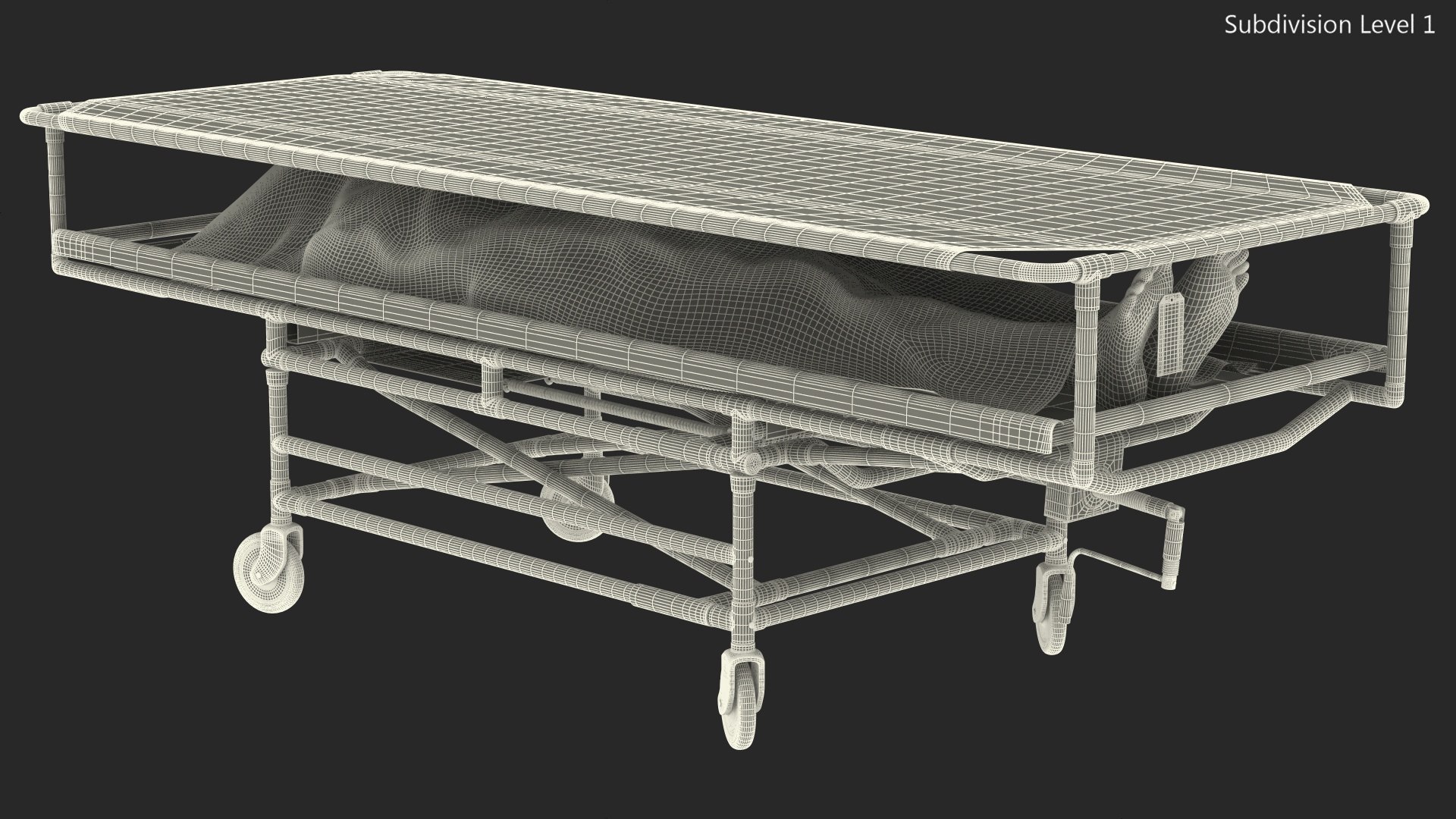 Covered Gurney CSI Jevett with Male Corpse 3D model - TurboSquid 2012406