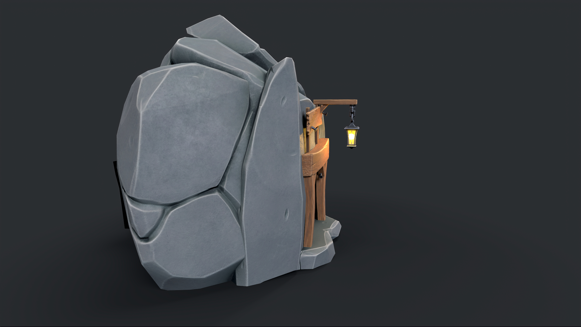 3D Stylized Mine Entrance - TurboSquid 1874866