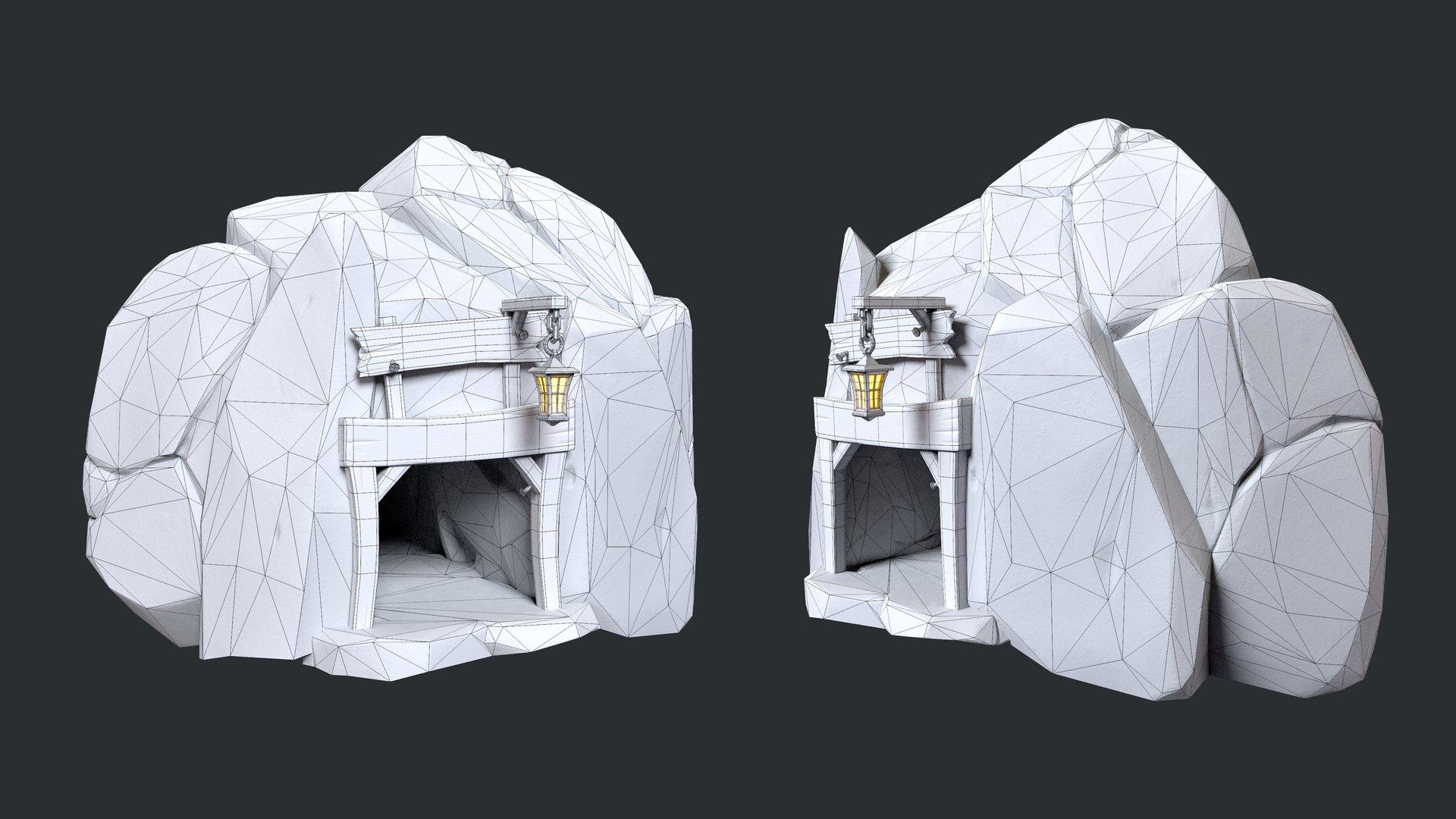 3D Stylized Mine Entrance - TurboSquid 1874866