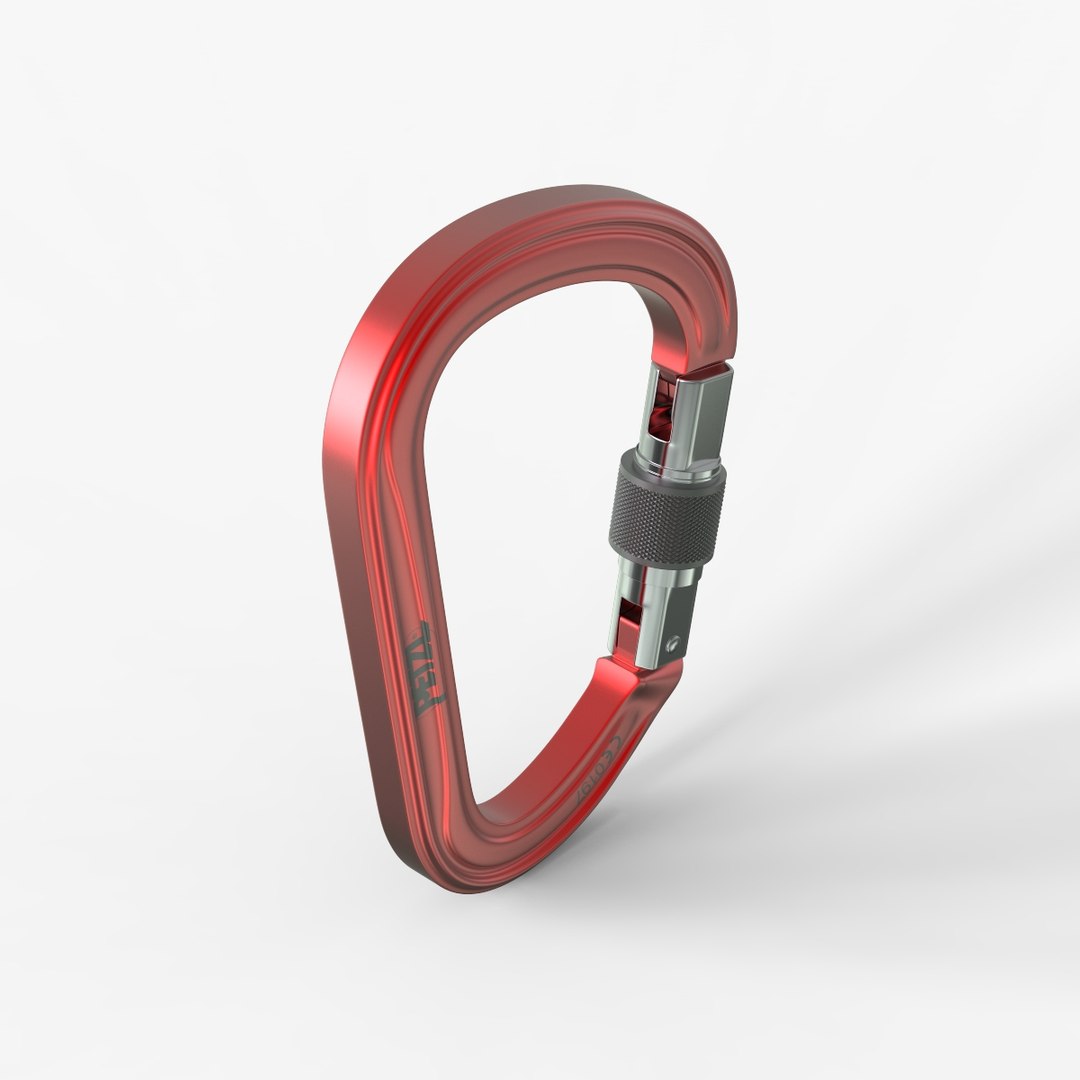 3D red carabiner model - TurboSquid 1253933