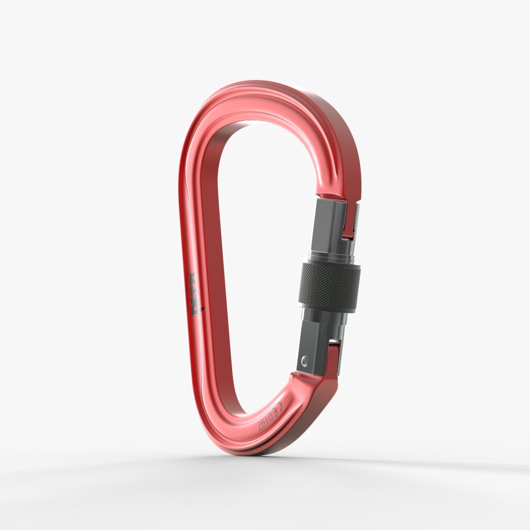 3D red carabiner model - TurboSquid 1253933