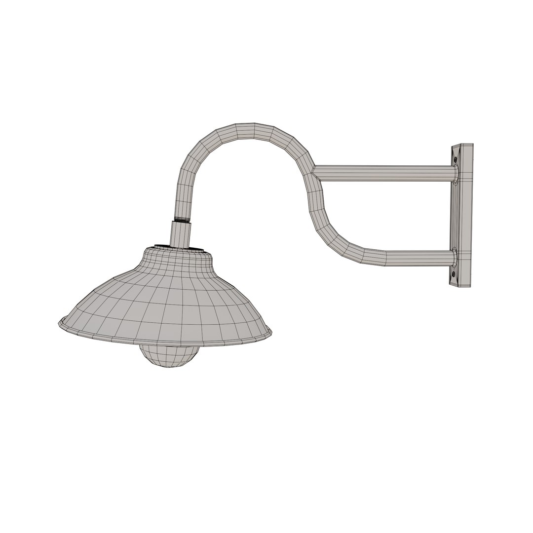 3D Belgian Barn Lamp With Copper Shade - TurboSquid 2151025