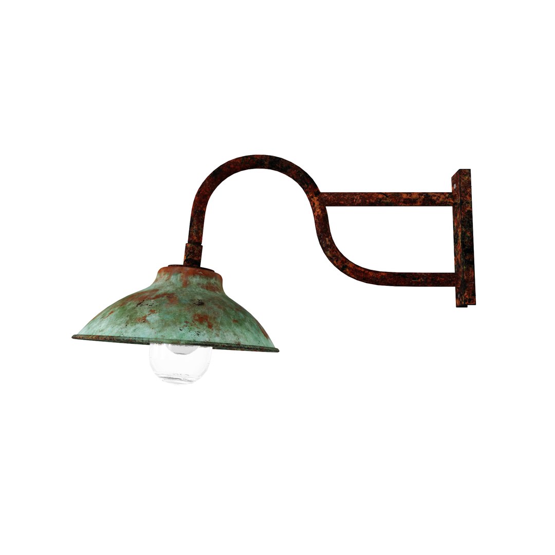 3D Belgian Barn Lamp With Copper Shade - TurboSquid 2151025