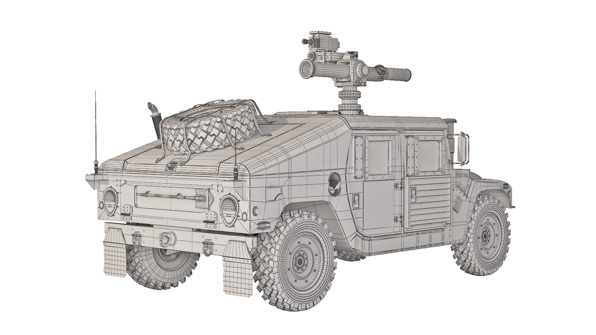 3D Model Humvee Military M1046 TOW Missile 2006 - TurboSquid 1893710