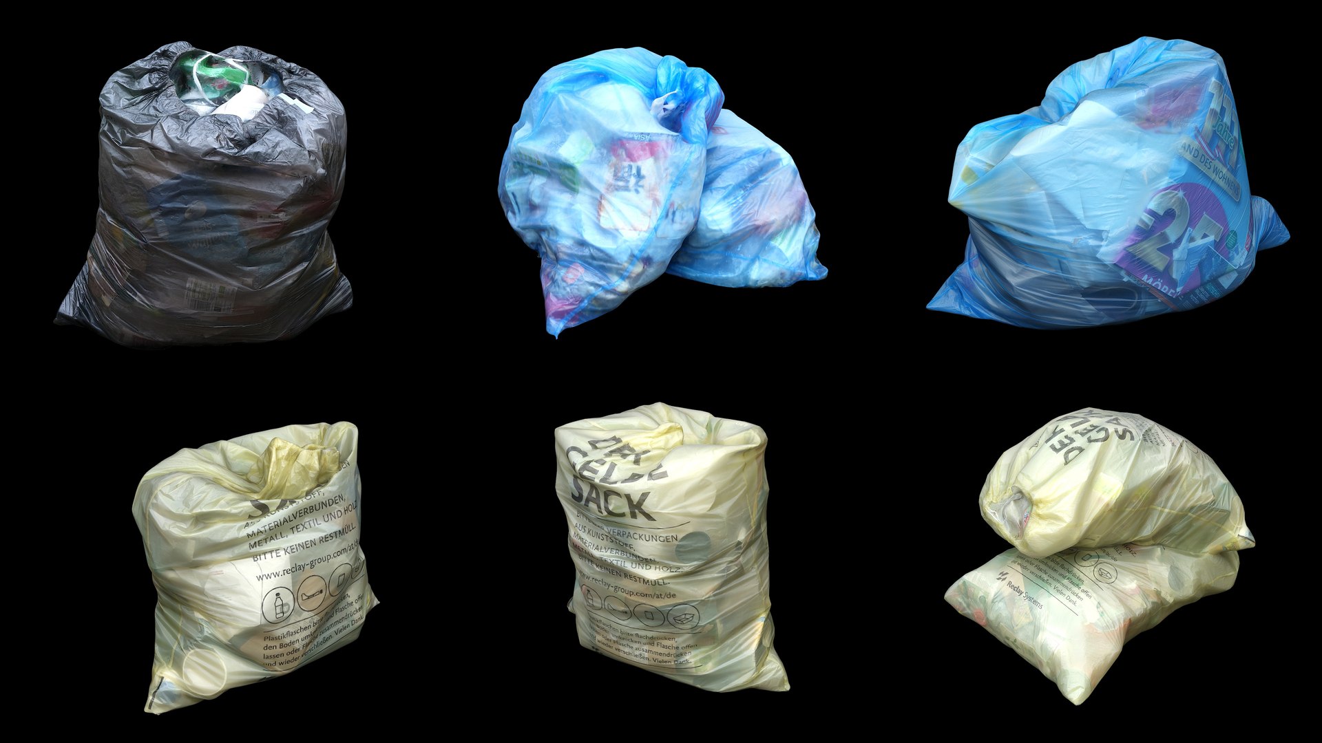 Garbage Bag Collection 10 3D model - TurboSquid 2045309