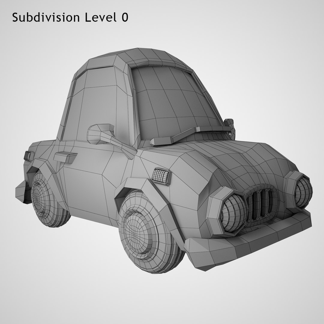 3d Model Animation Red Cartoon Sedan