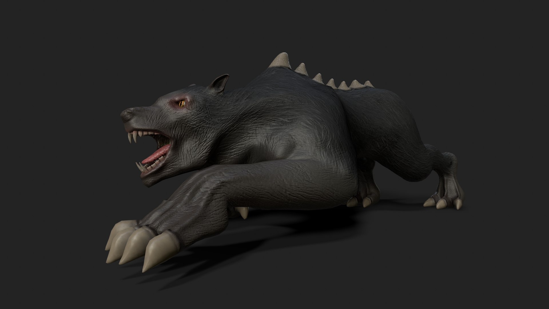 3D Monster Wolf Rigged And Animated - TurboSquid 1942090