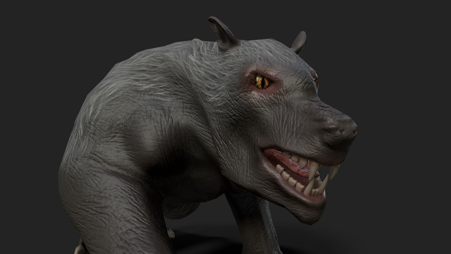 3D Monster Wolf Rigged And Animated - TurboSquid 1942090