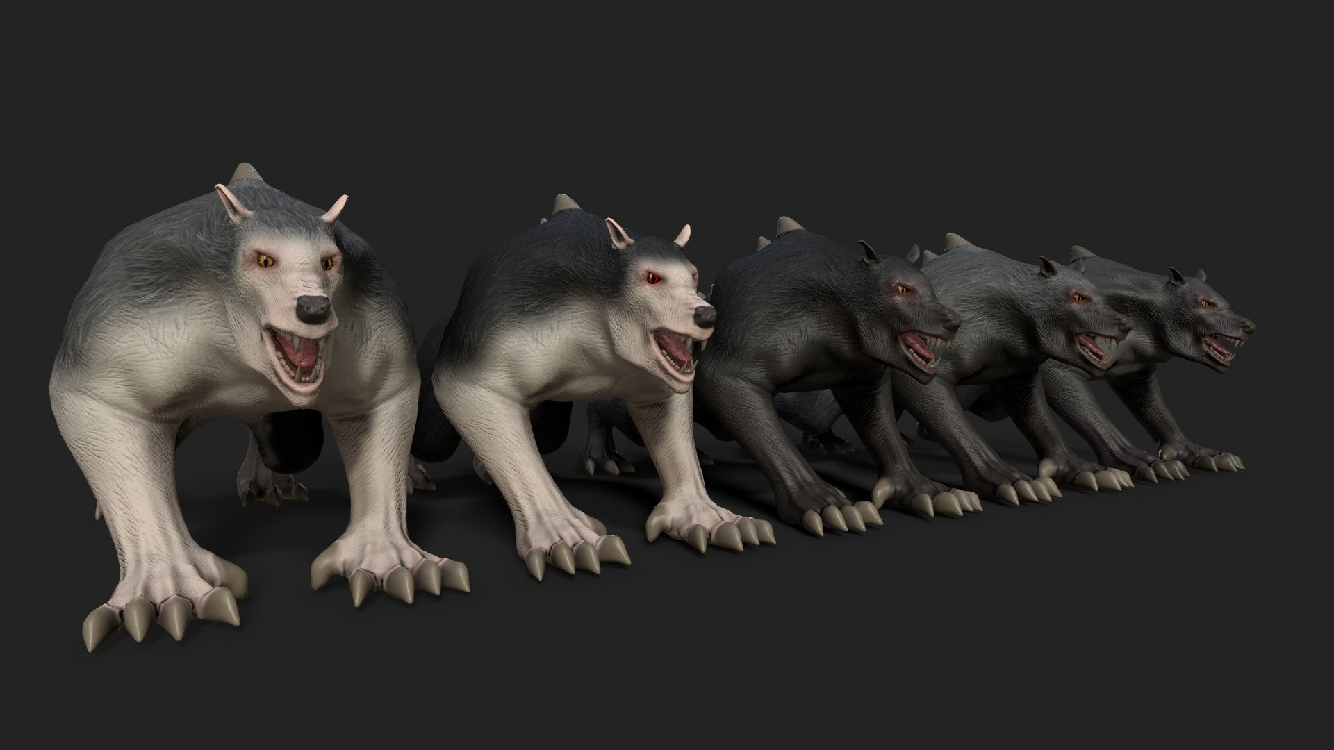 3D Monster Wolf Rigged And Animated - TurboSquid 1942090