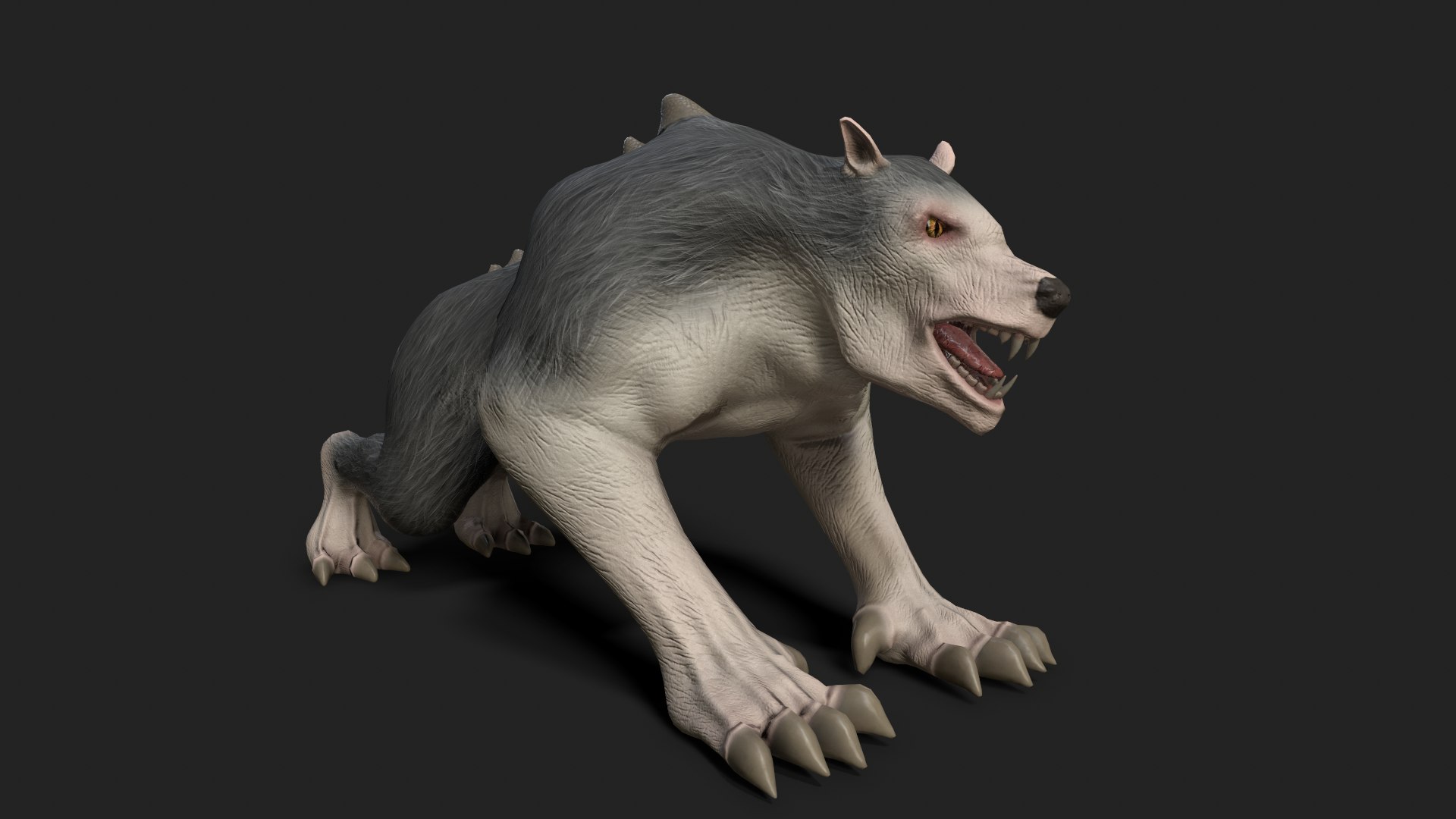3D Monster Wolf Rigged And Animated - TurboSquid 1942090