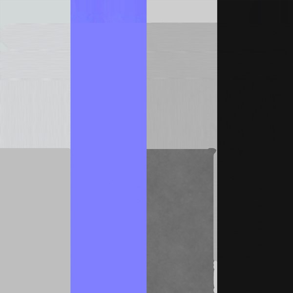 modelo 3d Stand Up Signage 02 Metal Black and White - TurboSquid 1965893