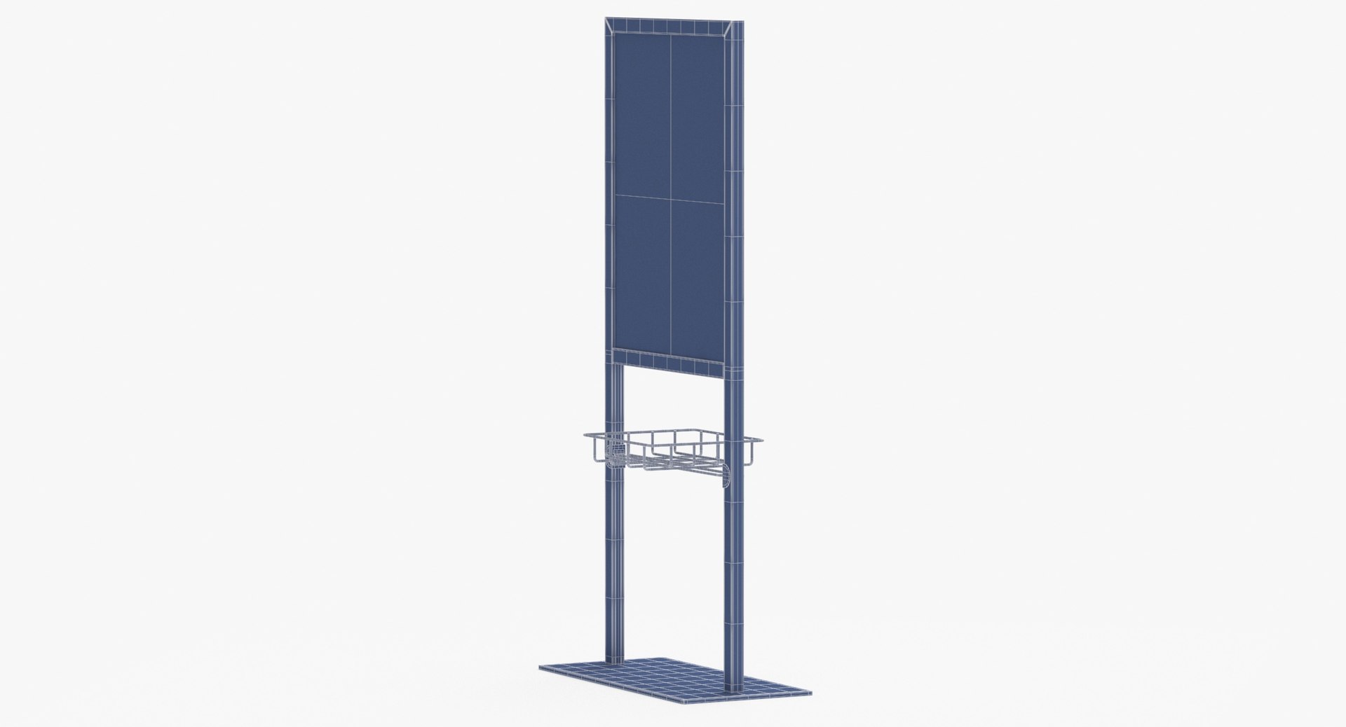 Stand Up Signage 02 Metal Black And White 3D Model - TurboSquid 1965893