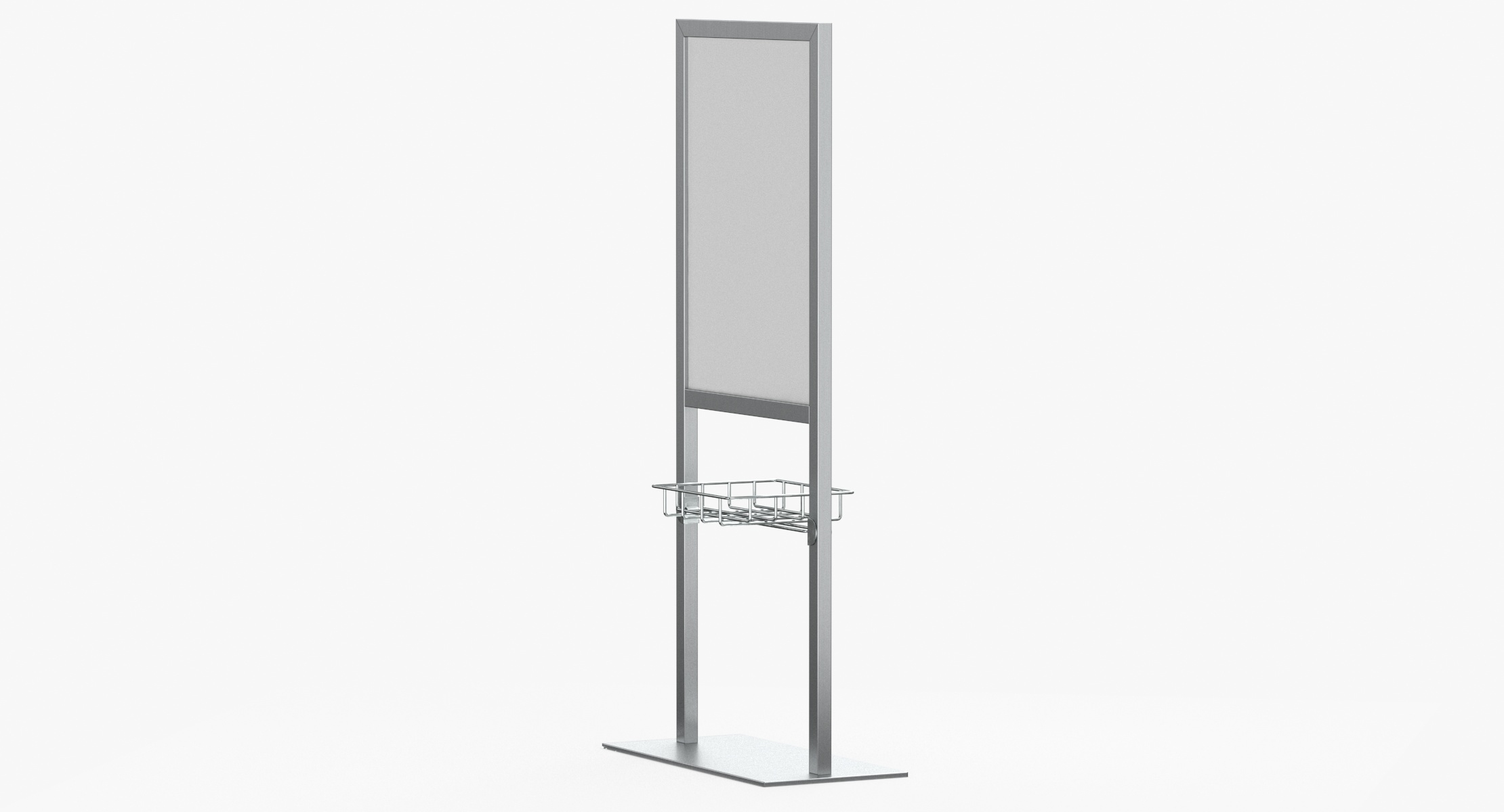 modelo 3d Stand Up Signage 02 Metal Blanco y Negro - TurboSquid 1965893