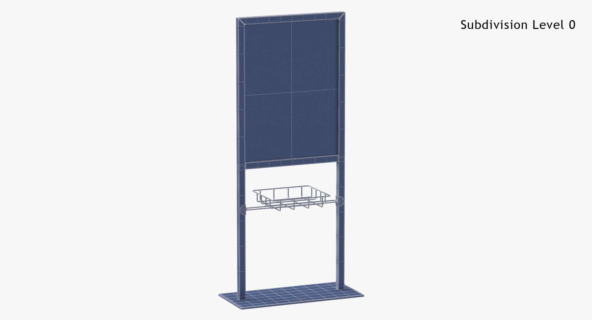 Stand Up Signage 02 Metal Black and White 3D model - TurboSquid 1965893