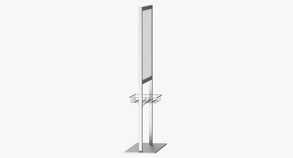modelo 3d Stand Up Signage 02 Metal Blanco y Negro - TurboSquid 1965893