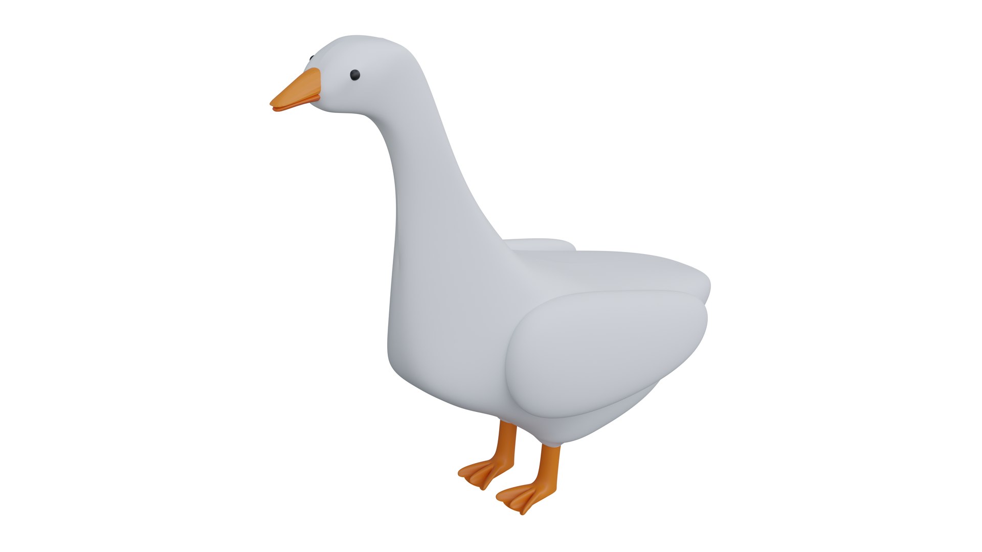 Cartoon Goose 3D Model - TurboSquid 2157273