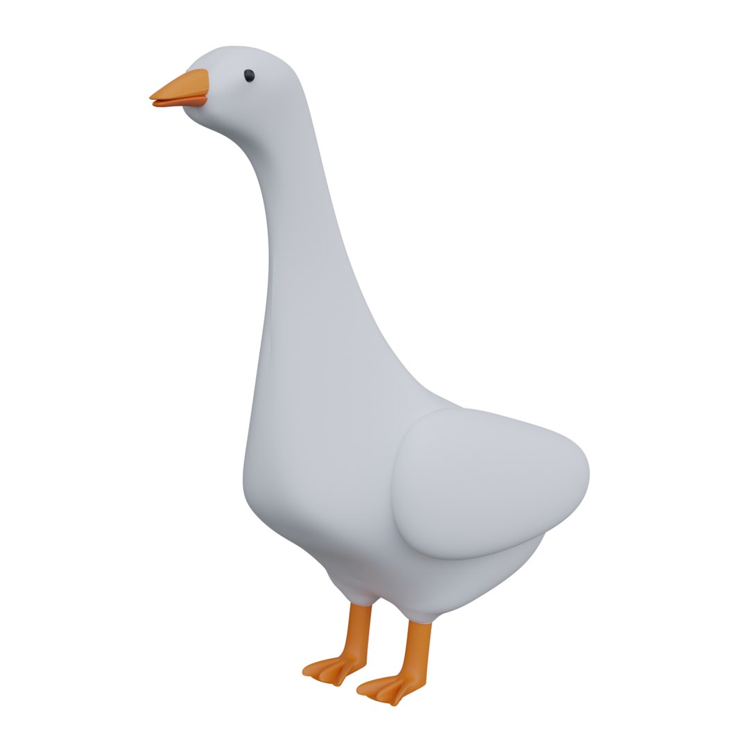 Cartoon Goose 3D Model - TurboSquid 2157273