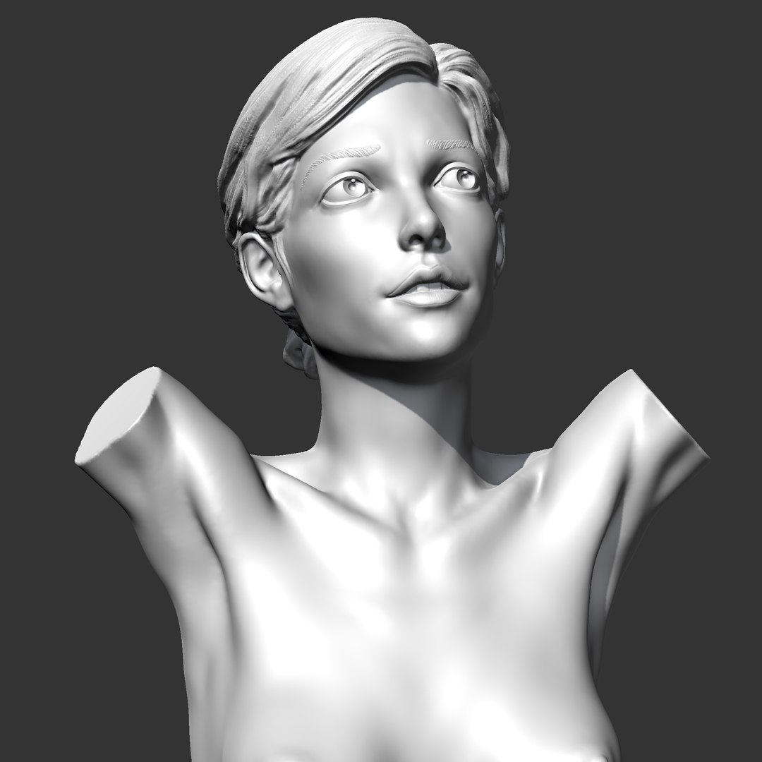 Sc Girl Bust Cprint 3d Model Turbosquid 2109457