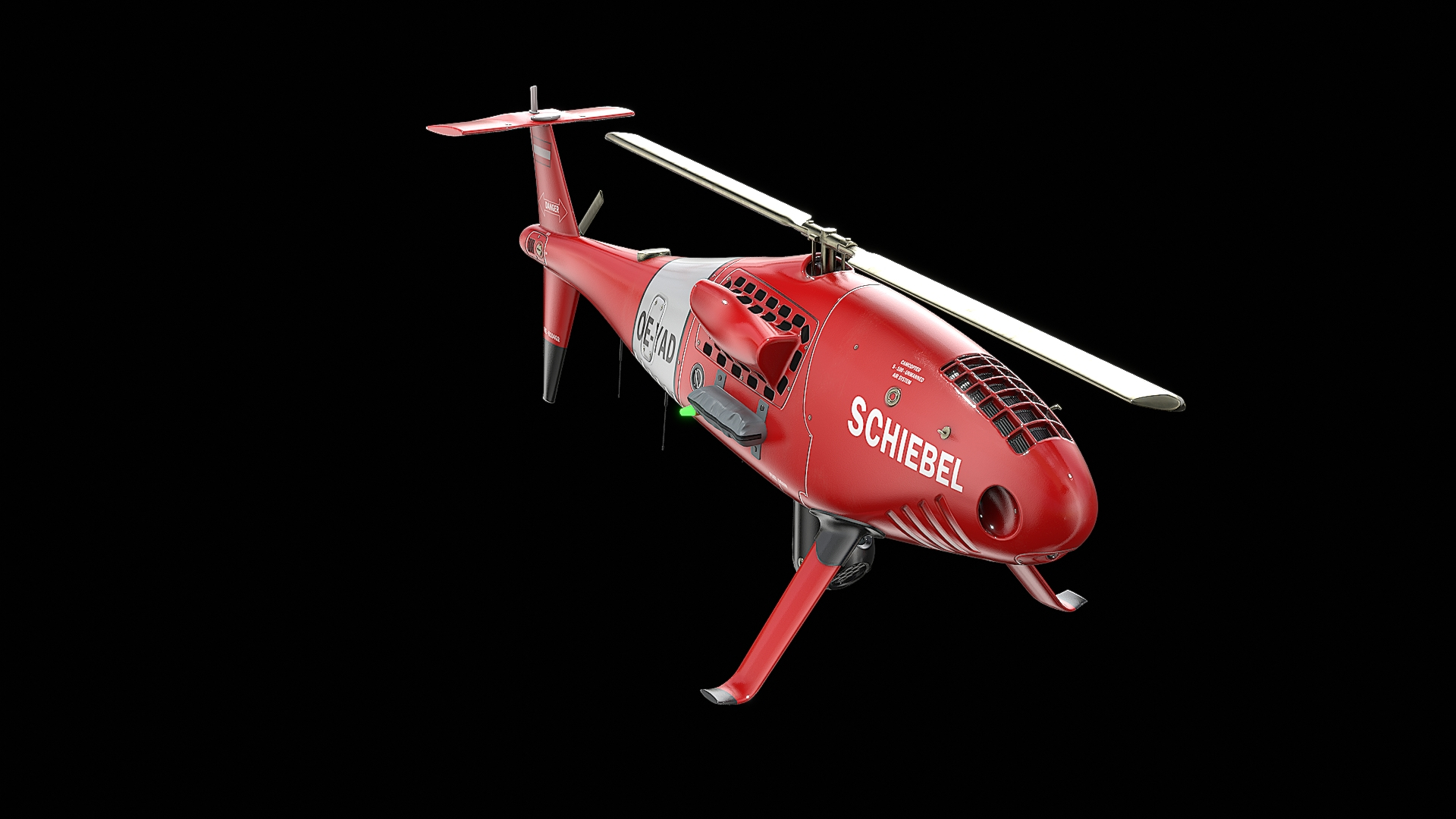 3D Model Schiebel Camcopter S100 UAV - Red - TurboSquid 2411727