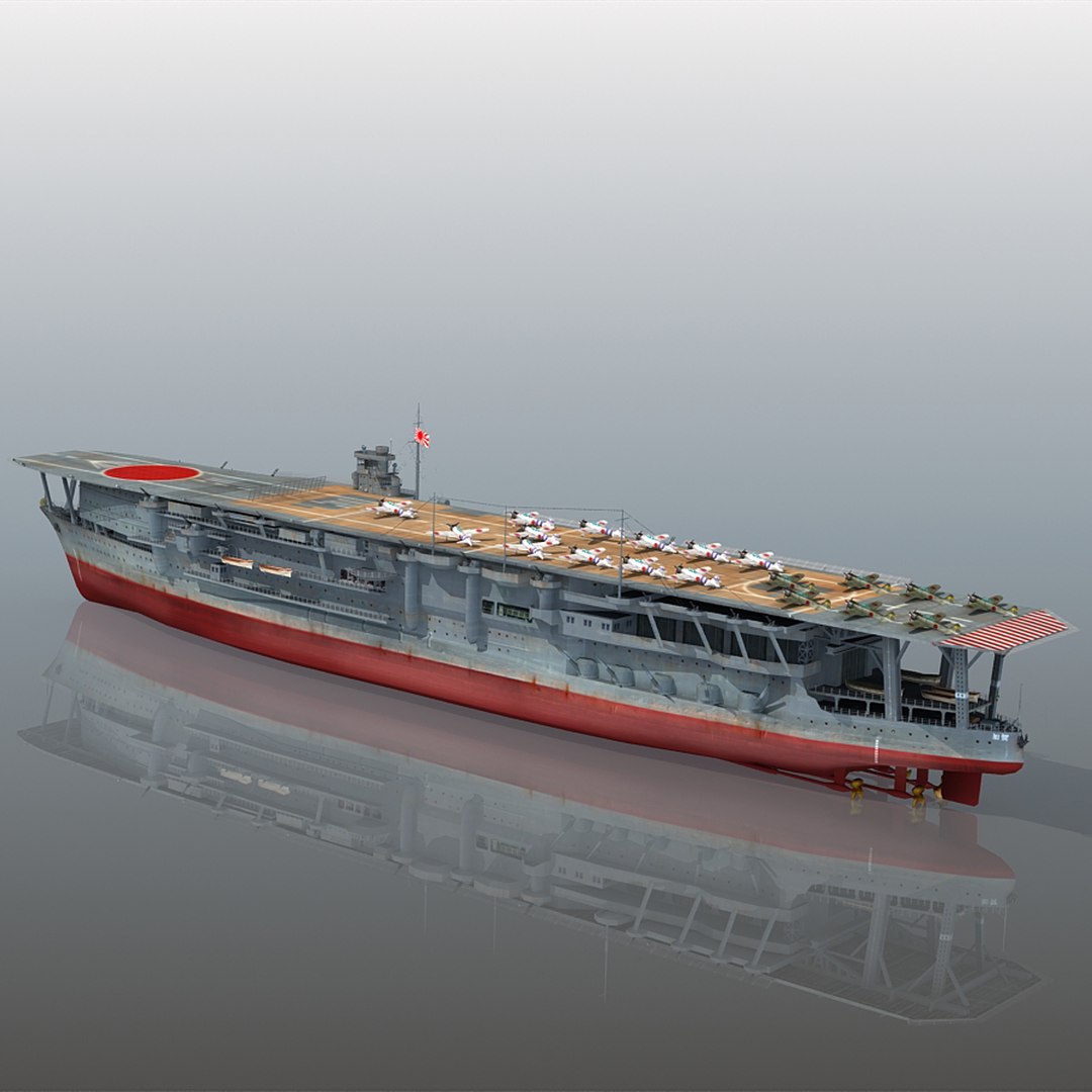 Japanese Aircraft Carrier Kaga 3d Max
