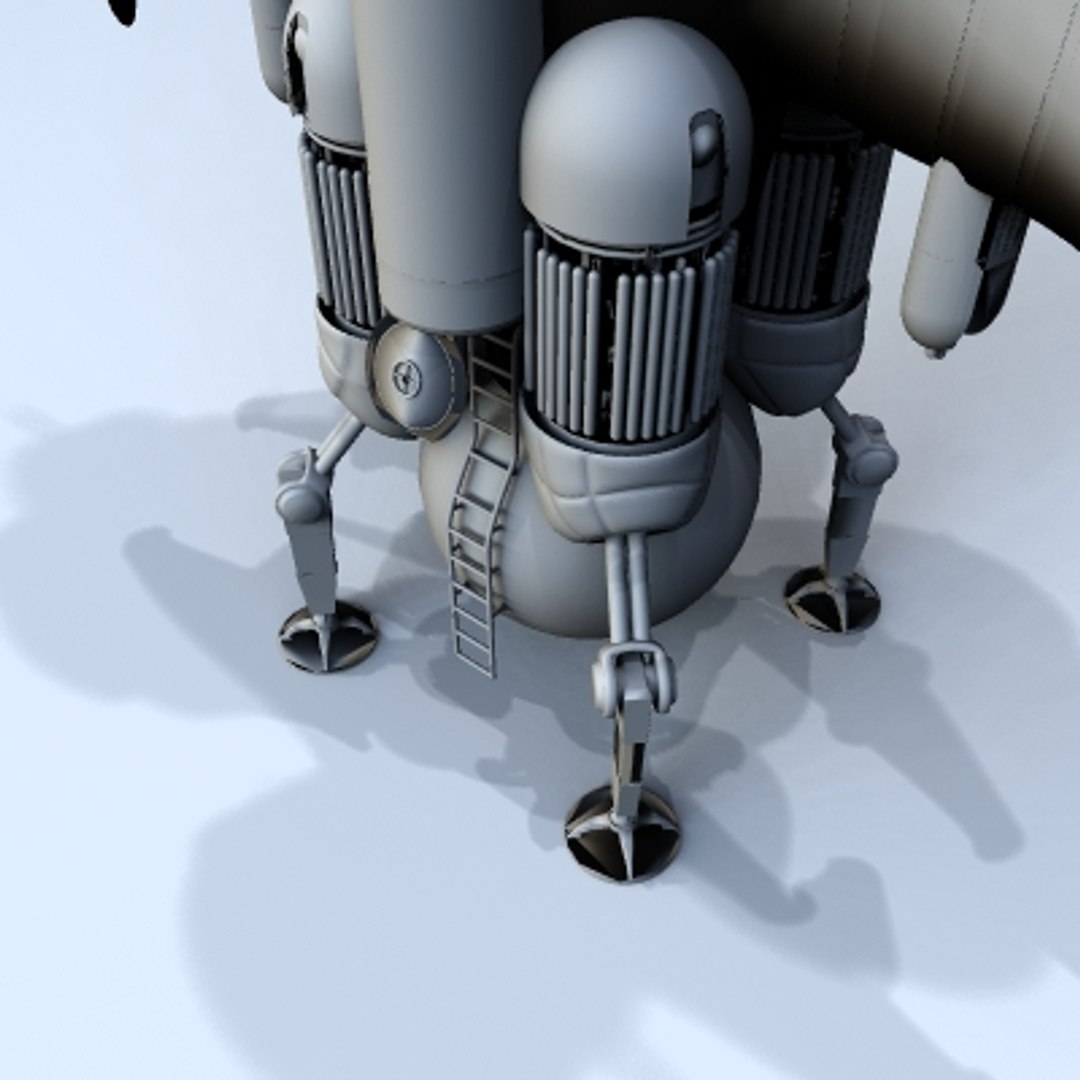 3d Retro Styled Rocketship