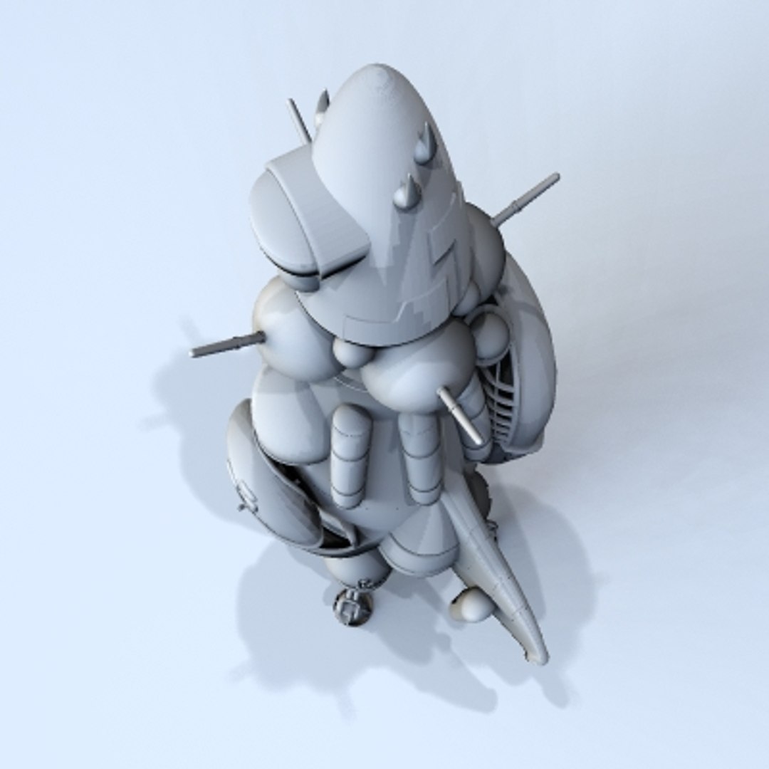 3d Retro Styled Rocketship