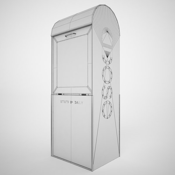 newspaper box 01 3d model