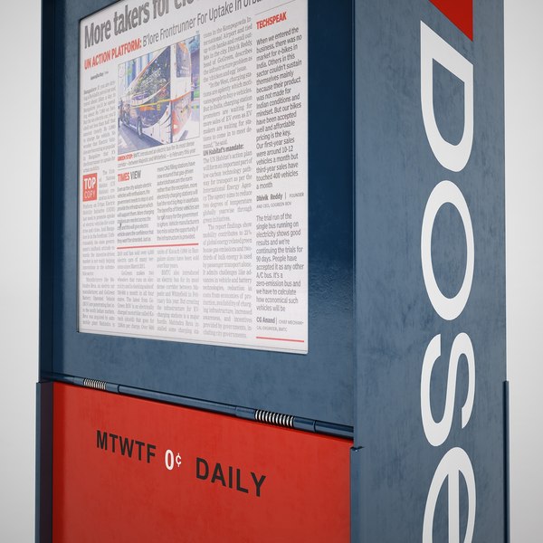 newspaper box 01 3d model