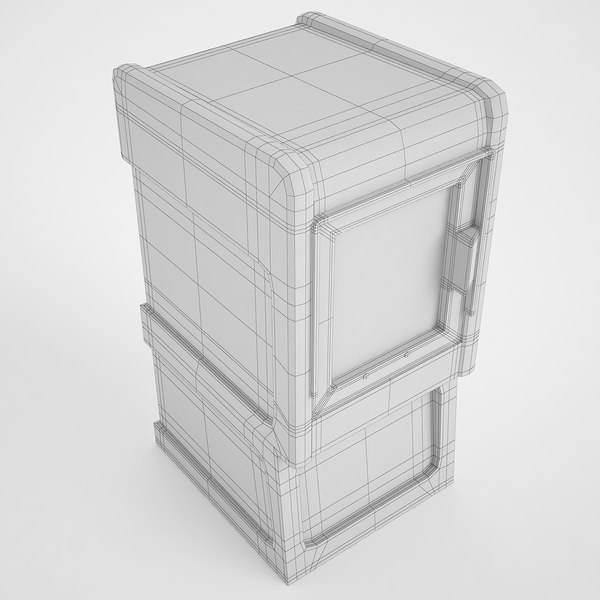 newspaper box 01 3d model