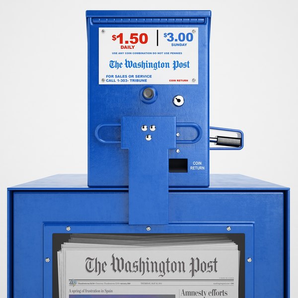 newspaper box 01 3d model