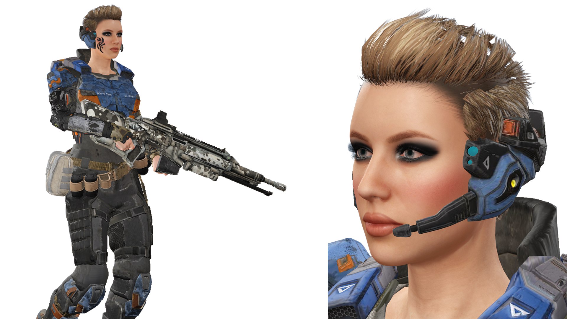 Realistic Rigged Fighter Soldier Girl-Suji Character 3D Model 3D Model ...