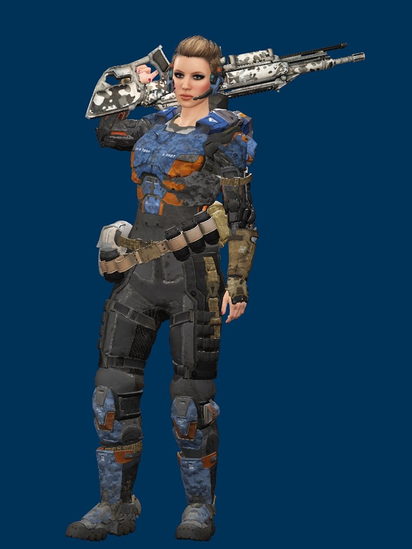 Realistic Rigged Fighter Soldier Girl-Suji Character 3D Model 3D Model ...