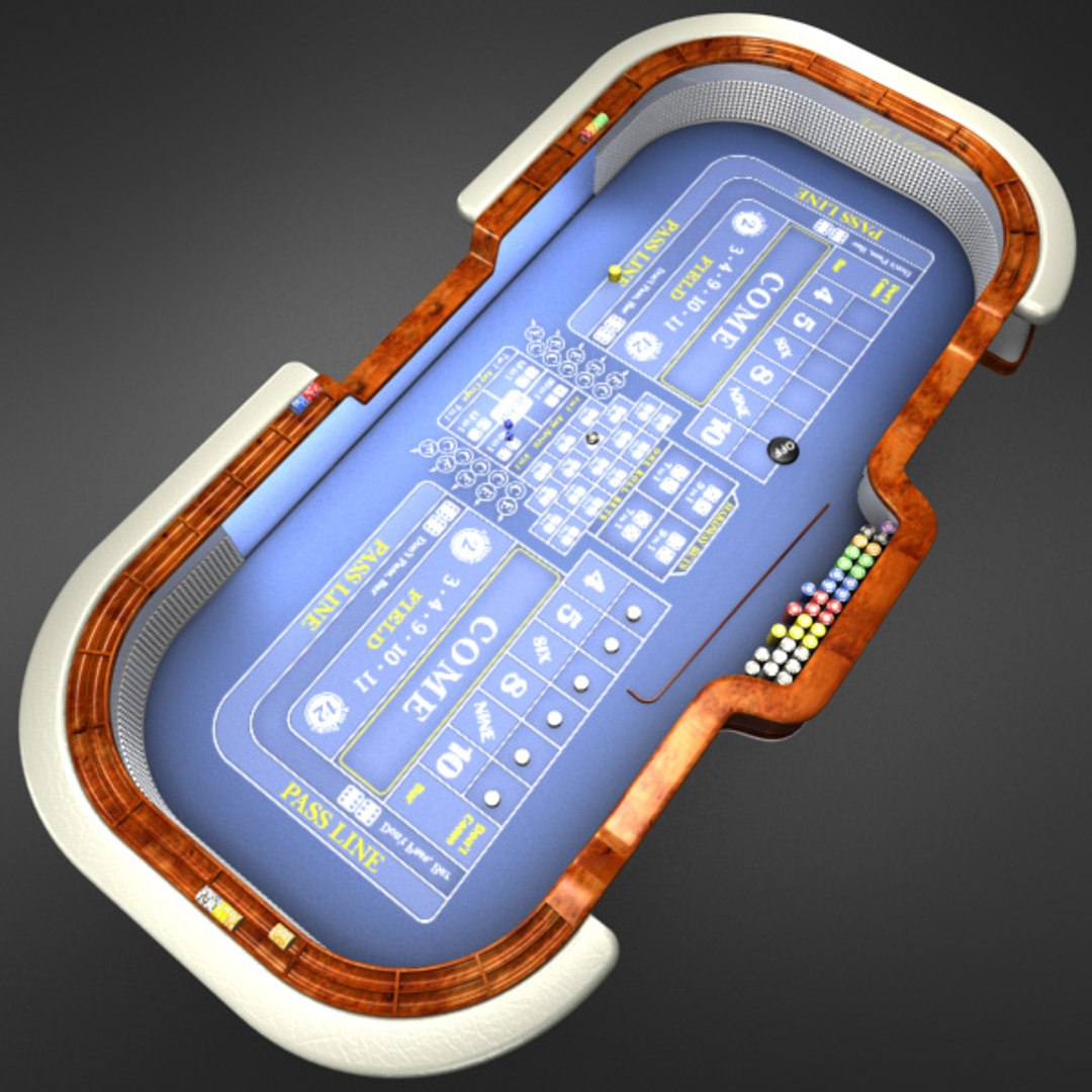 3d model casino craps table